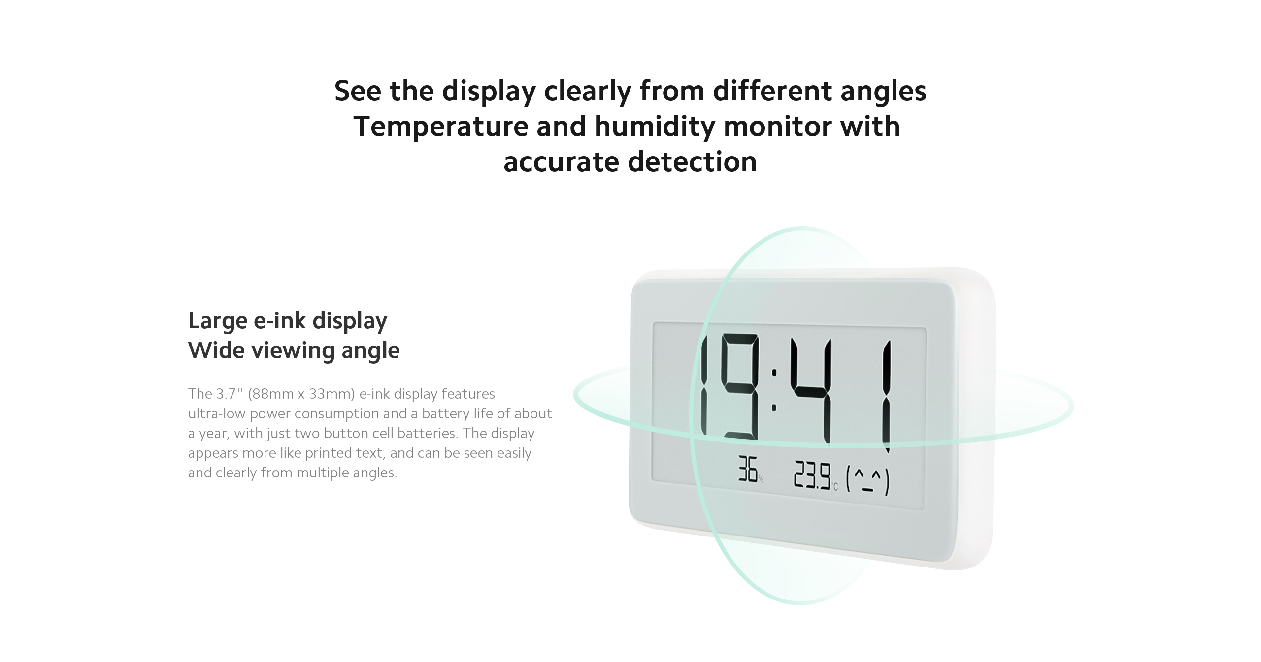 Xiaomi Temperature and Humidity Monitor Clock | Shopee Singapore