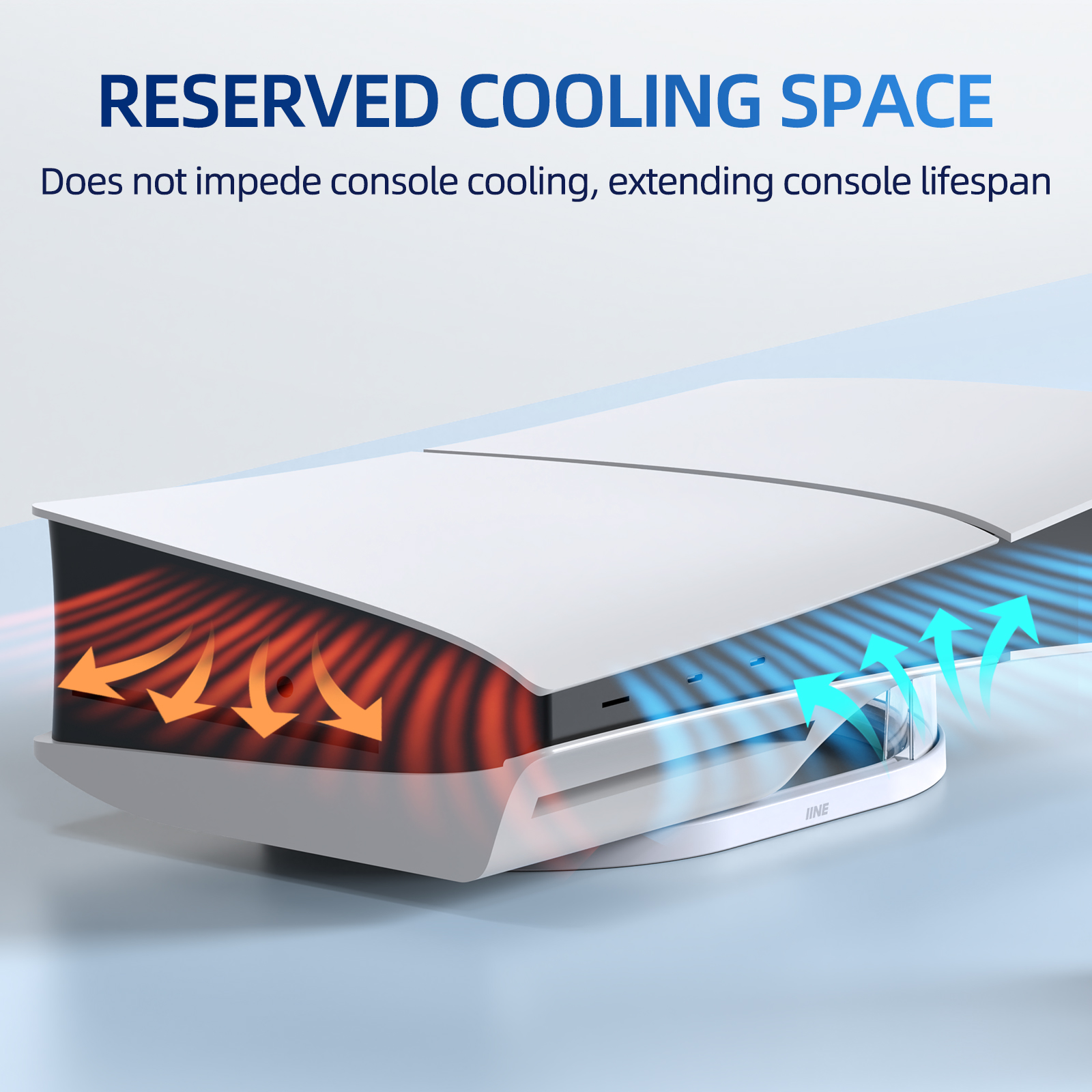 IINE Horizontal Stand for PS5 Slim Disc&Digital Edition Durable ...