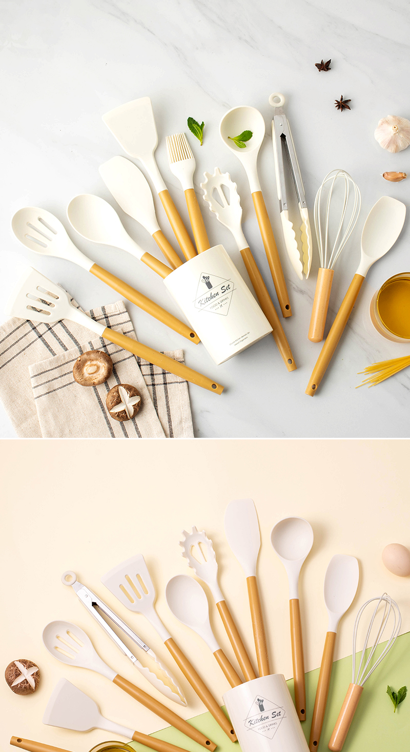 12pcs/set, Silicone Utensil Set, Kitchen Utensil Set, Baking tools and ...