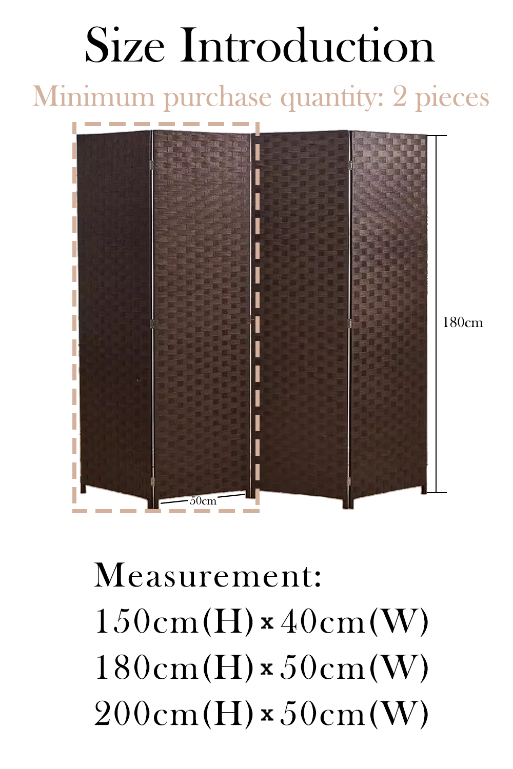 [MIN 2 PANELS][ROOM PARTITION] Rattan Divider/Bamboo Divider/Partition ...