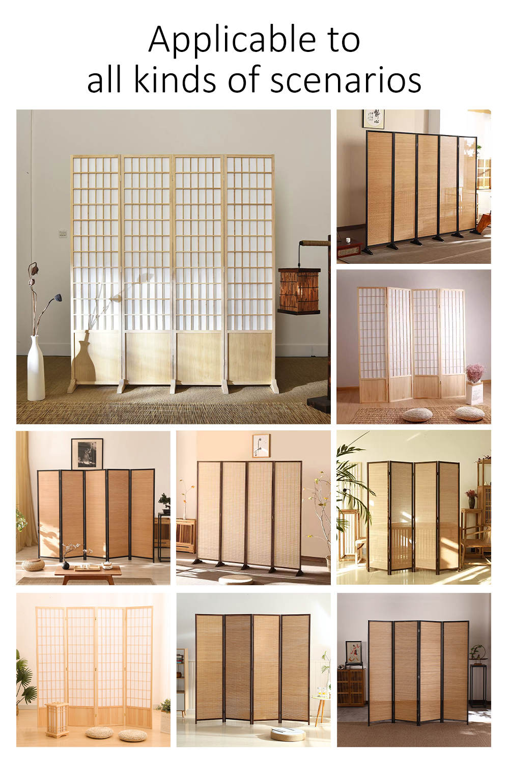 [FREE Base]⭐CLASSIC JAPANESE DIVIDER⭐Bamboo Room Divider Room Separator ...