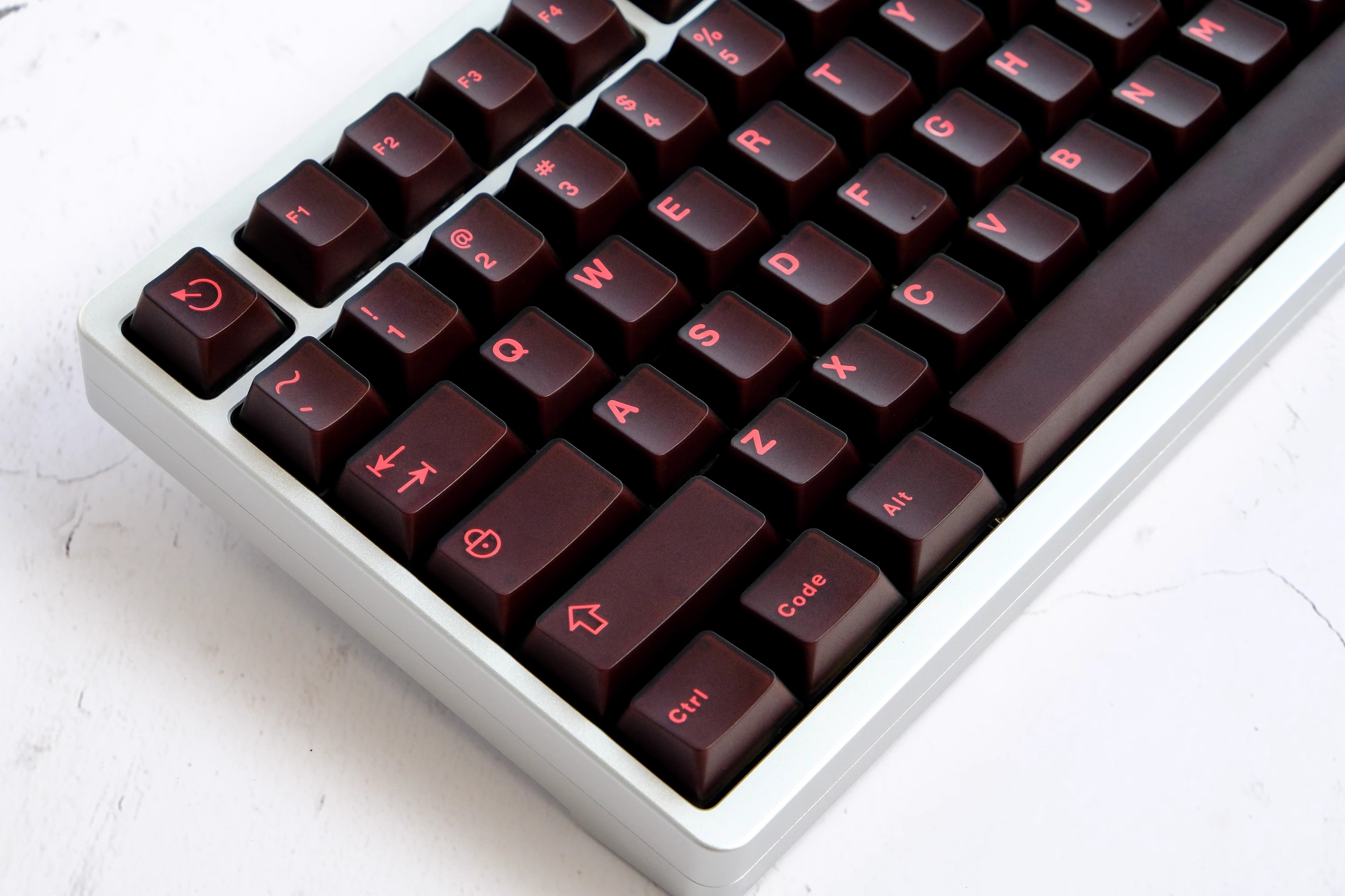NEW red PYGA Translucence Keycaps Cherry Profilr Double shot English Keycap For MX Switch 61/64 ...