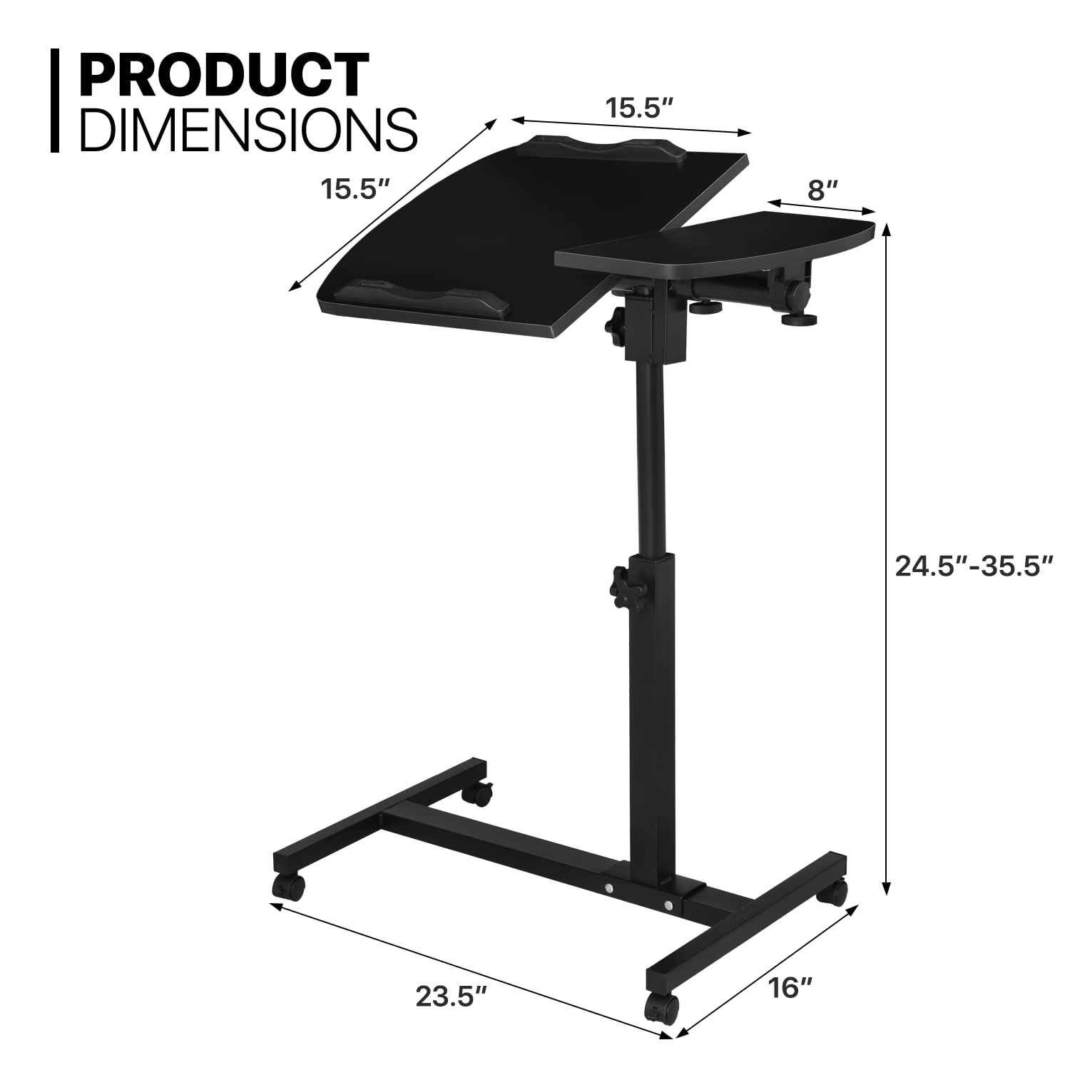 JAERSENT T01-T02 Foldable Multifunctional Laptop Study Foldable Table Desk Liftable / Rotating ...