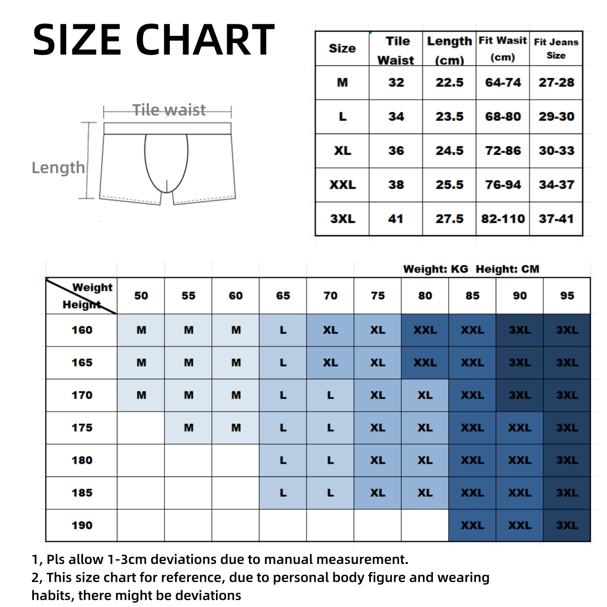 Jack Claude Men's Boxer Trunks Ice Silk Plus Size Underwear for Men ...