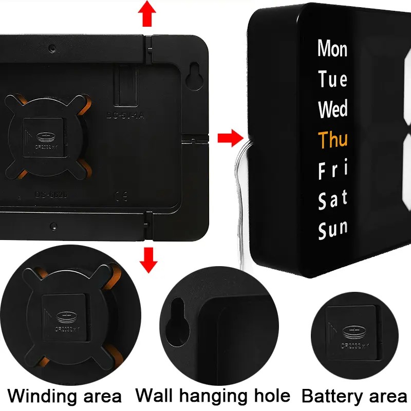 SG LED Digital Wall Clock Big Screen Large Display Alarm Clock with ...