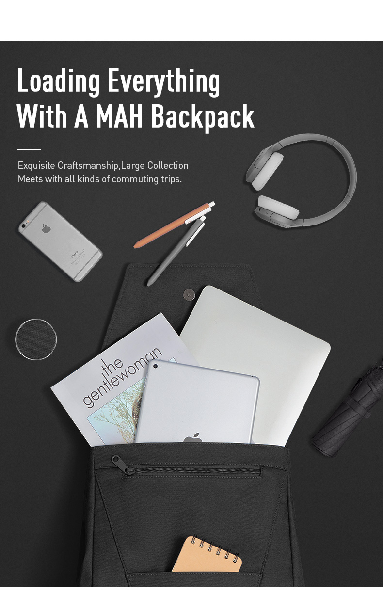 MAH 1912 Young Korean Leisure School Backpack Fashion Trend Student ...