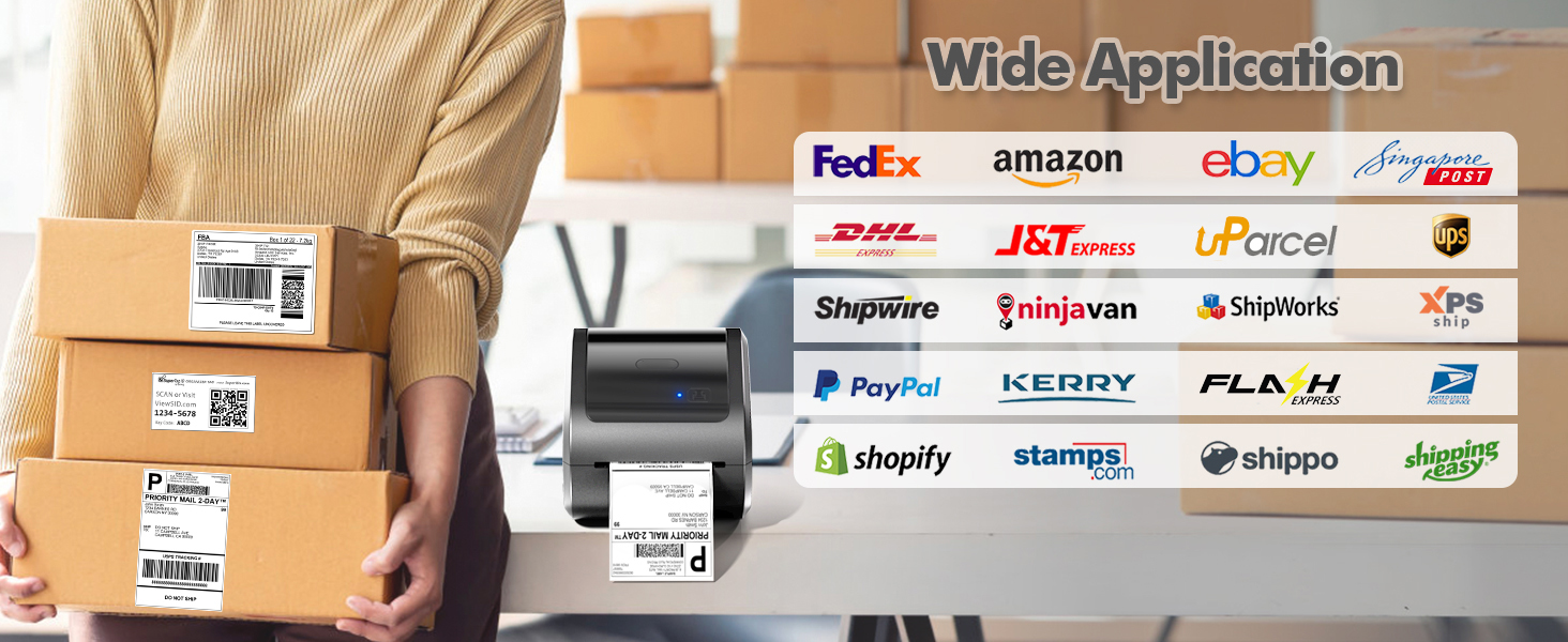 Phomemo D520BT USB/Bluetooth Thermal Printer for Waybill Barcode ...