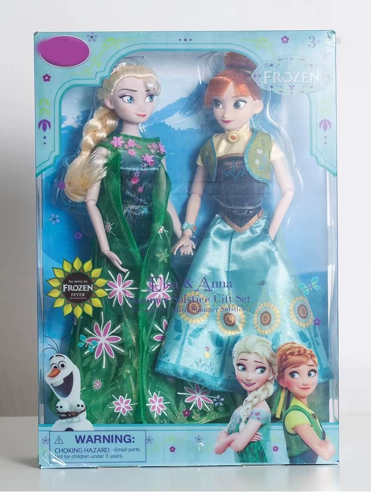 Disney Frozen Fever Anna And Elsa Dolls Summer Solstice T Set 12