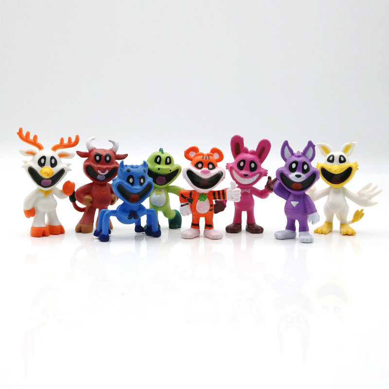 8Pcs/Set Smiling Critters 2 Figure Model Cartoon Bearhug Hopscotch ...
