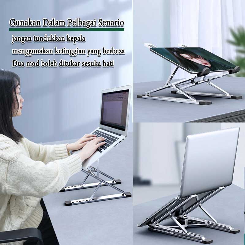 JAERSENT N8 Laptop Stand, 6 Levels Adjustable Laptop Stand Ergonomic ...