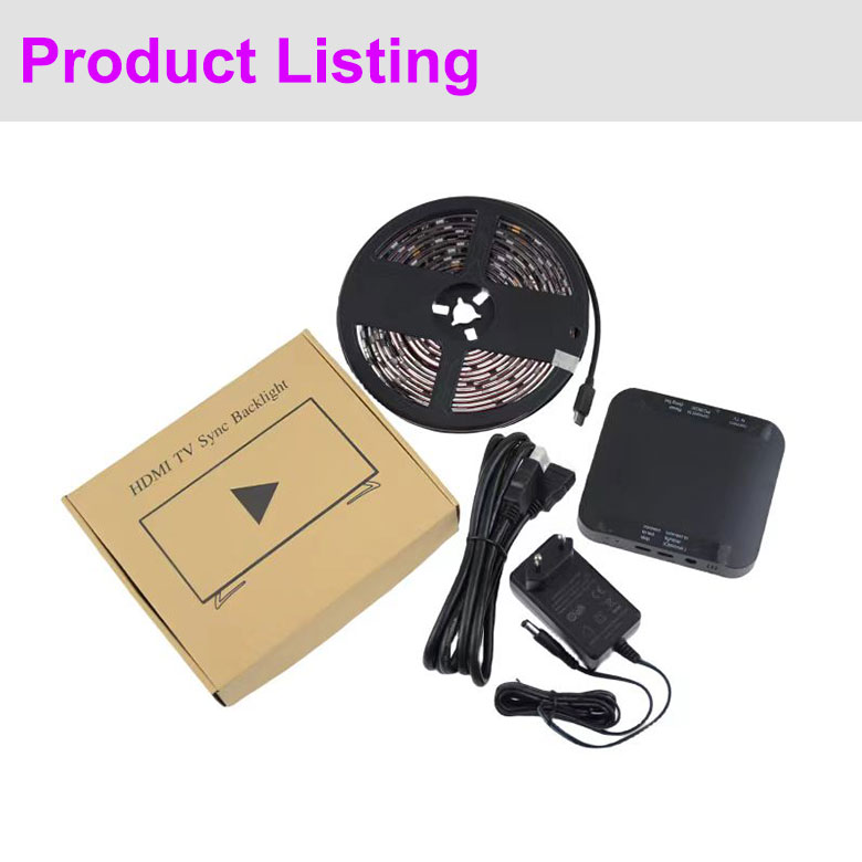 Ambient TV PC Backlight Led Strip Lights HDMI 2.0 Devices USB RGB Tape ...