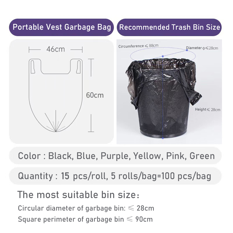 [SG READY STOCK]Garbage Bag With Handle/ Rubbish Bag / Plastic Bag For ...