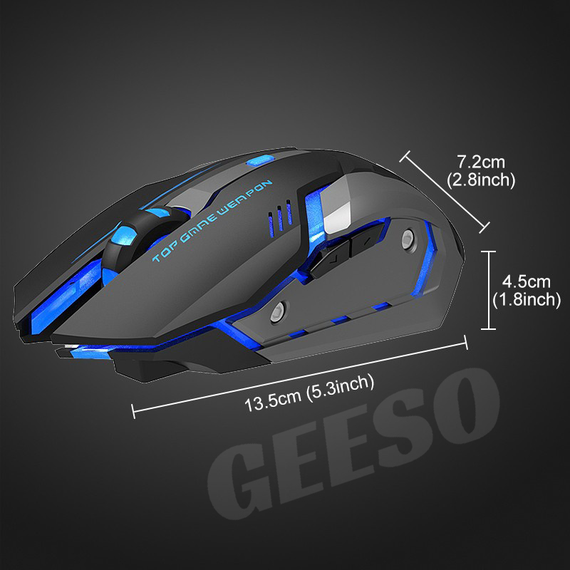 GEESO T1 Wireless Mouse 2.4G Computer Mouse Laptop USB Rechargeable ...