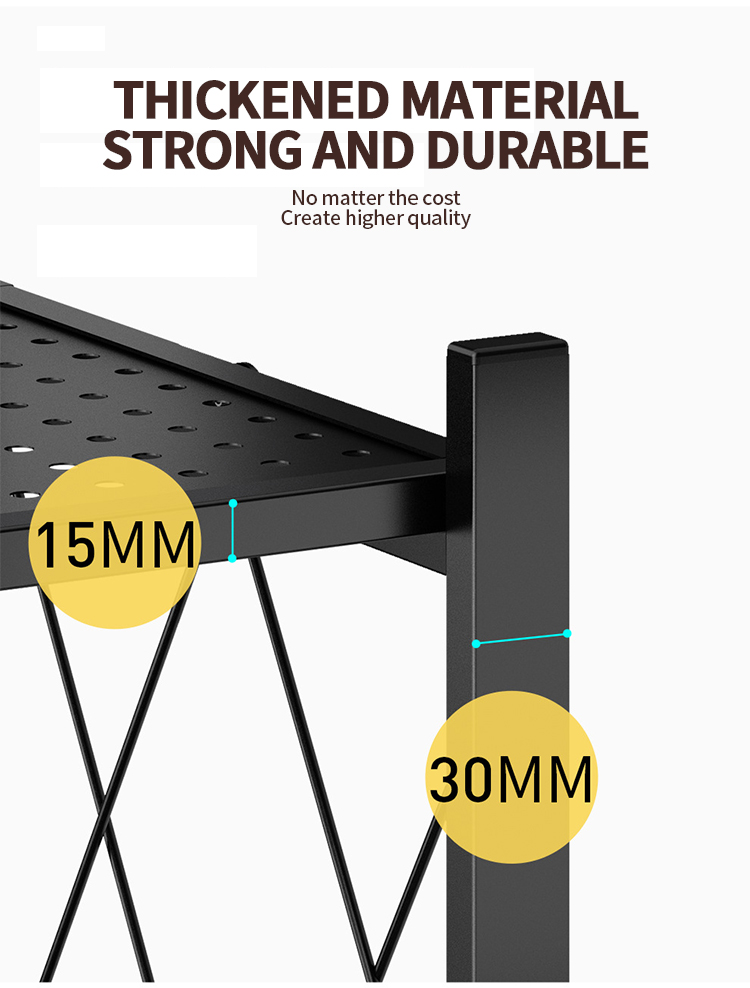 [SG STOCK] Foldable Kitchen Storage Rack Free Installation 3/4/5Layer ...