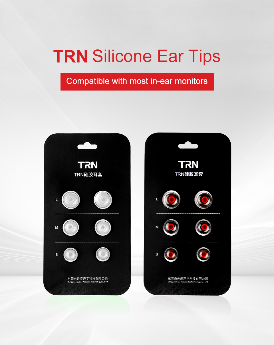 TRN 3 Pairs(6pcs) In Ear Tips Earbuds Earphones Red Eartips For TRN MT1 ...