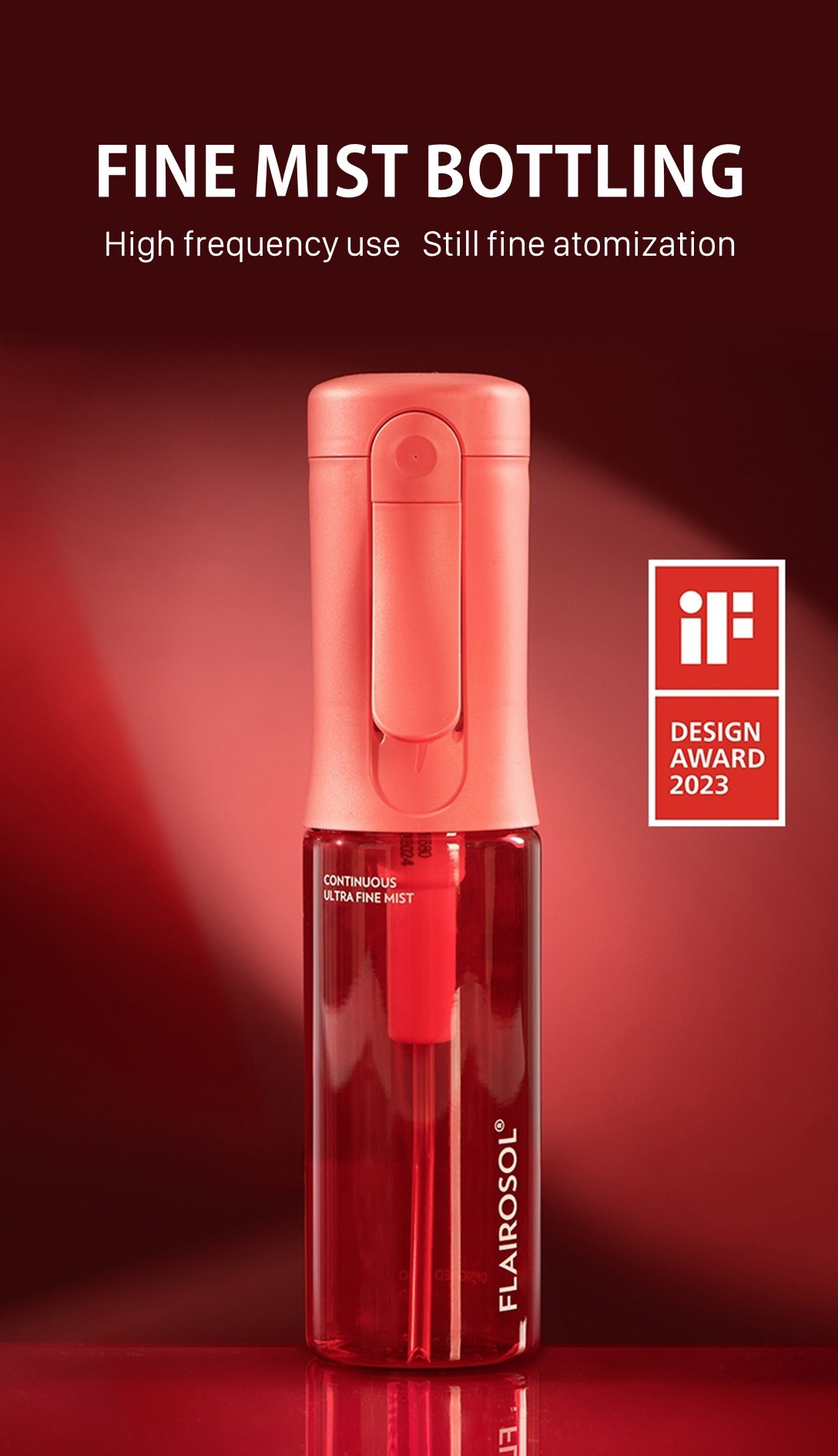 Flairosol High-Pressure Mist Sprayer Makeup Water Bottle Superfine ...