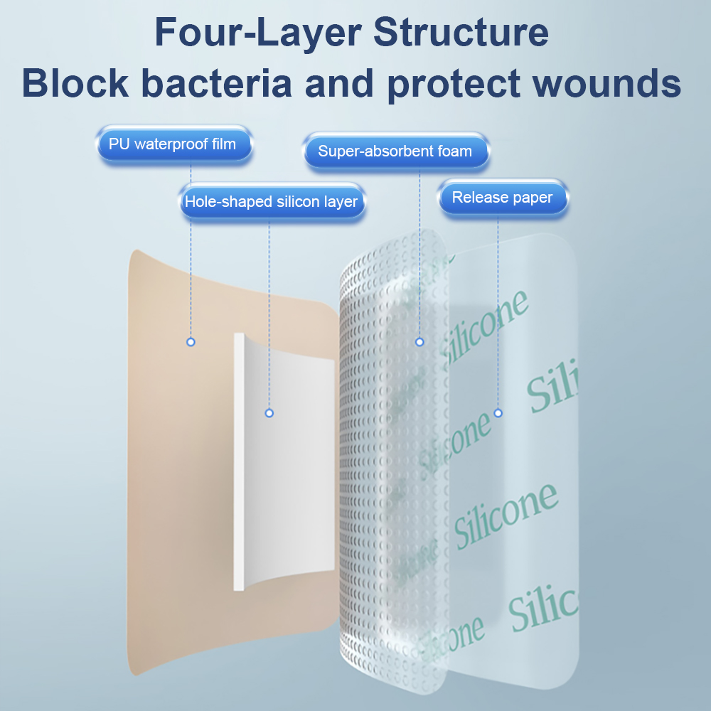 Cofoe Adhesive Dressing Wound Sterile Healing Pad Patch Waterproof Self ...