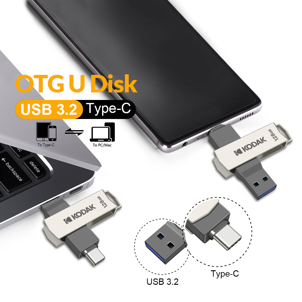 Kodak High-Speed U Disk Wholesale 3.2 Interface Type-C Mobile Phone ...