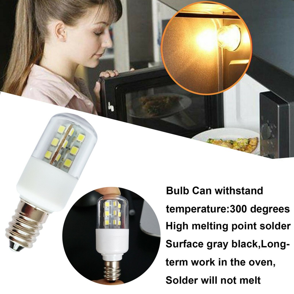 E14 E12 3W LED Microwave Oven Light Bulb Crystal Lamp Light SMD 5050 ...