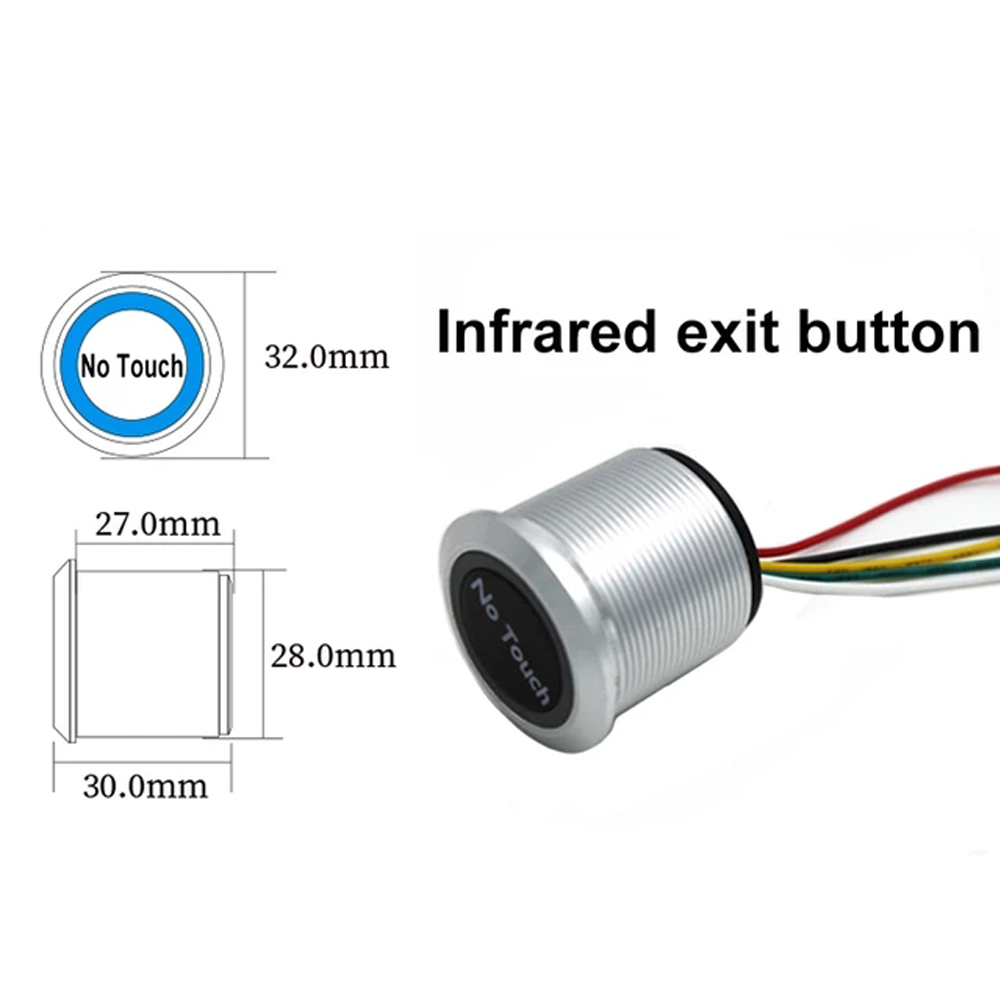 IP68 Waterproof Round Mini Door Push Button Touch No Touch Switch Door ...