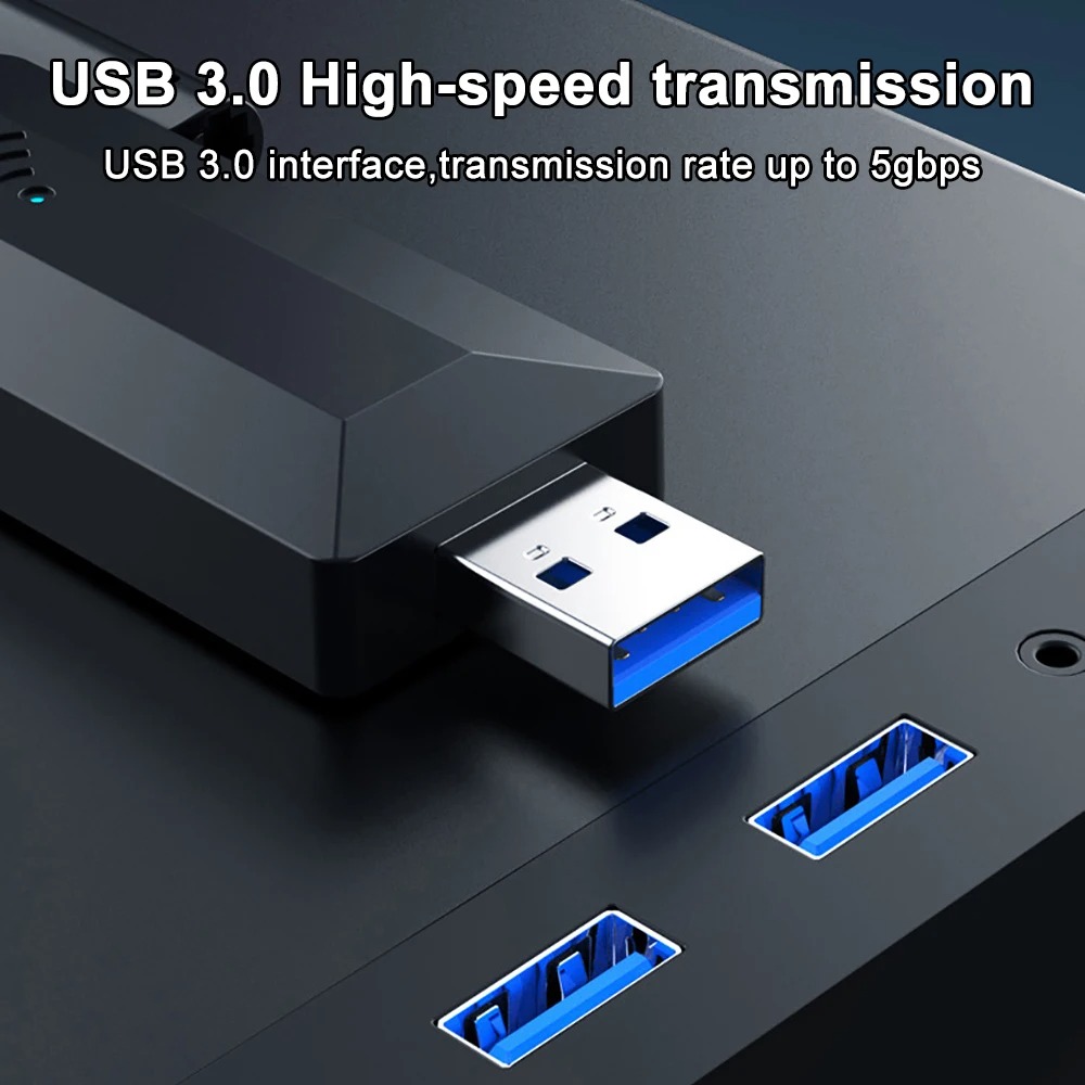 1300Mbps High Speed Wireless Network Card USB WiFi Adapter 2.4G 5G Dual ...