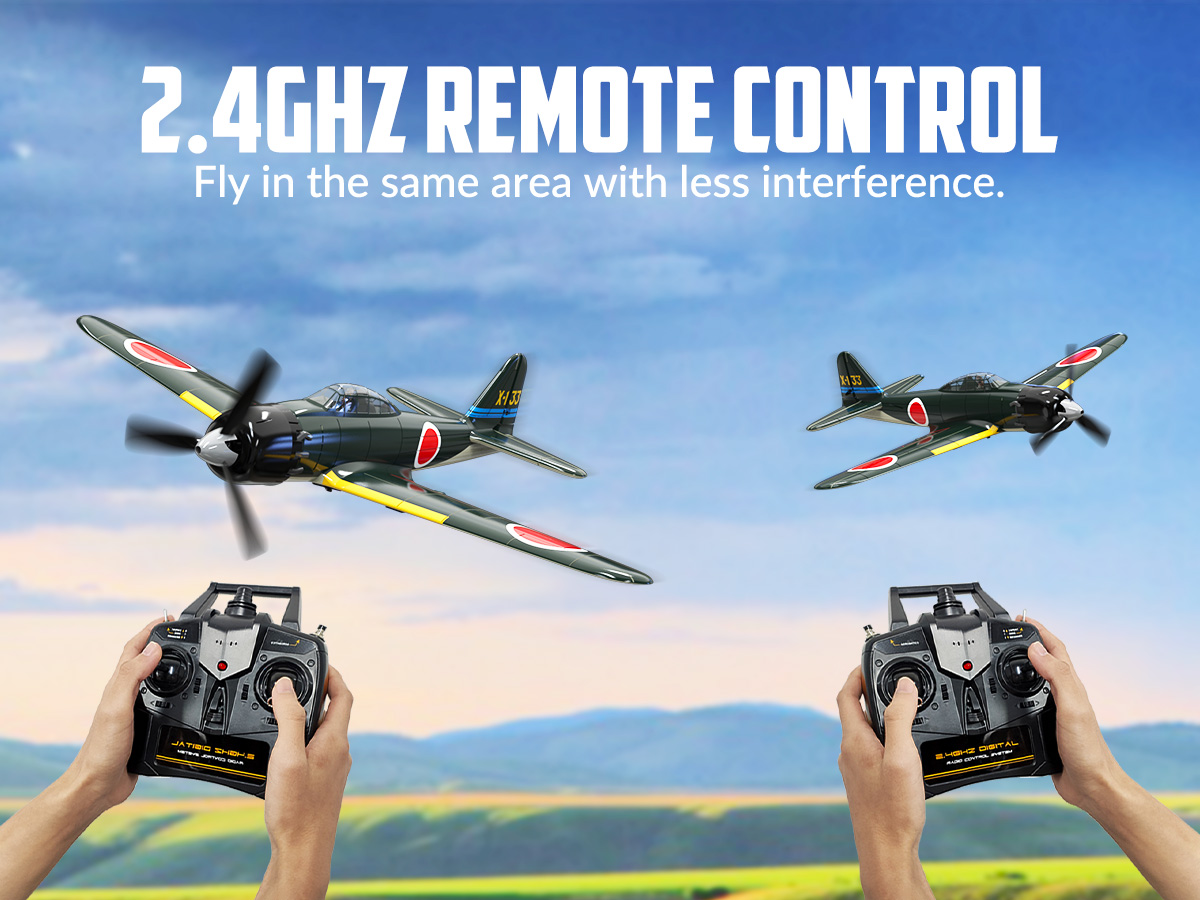 VOLANTEXRC RC Plane A6M Zero RC Aircraft EPP 400mm Wingspan 2.4G 6-Axis ...