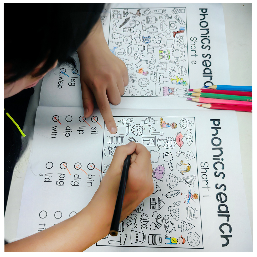 43 Pages Read and Find Phonics Search Educational English Workbook for ...