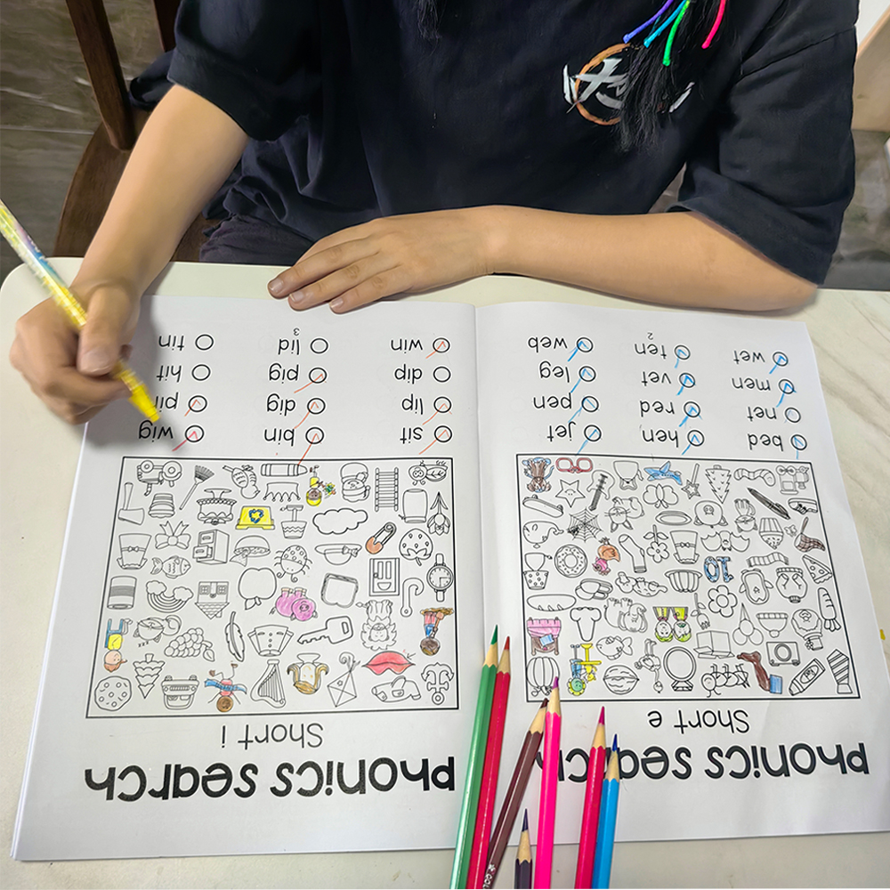 43 Pages Read and Find Phonics Search Educational English Workbook for ...