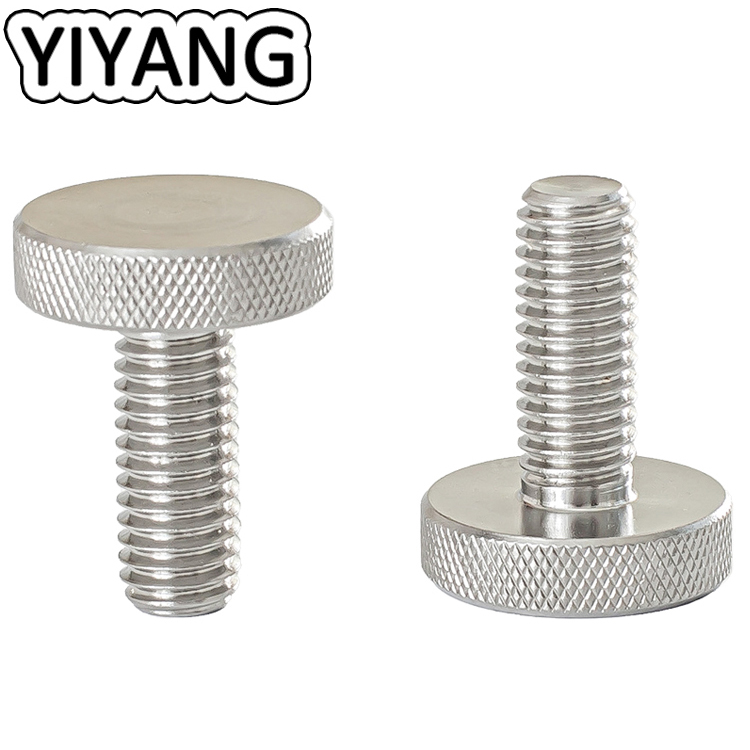 M3 M4 M5 M6 GB835 Knurl Flat Nut Head Hand Tighten Thumb Screw Curtain Wall Glass Thumb Bolts ...
