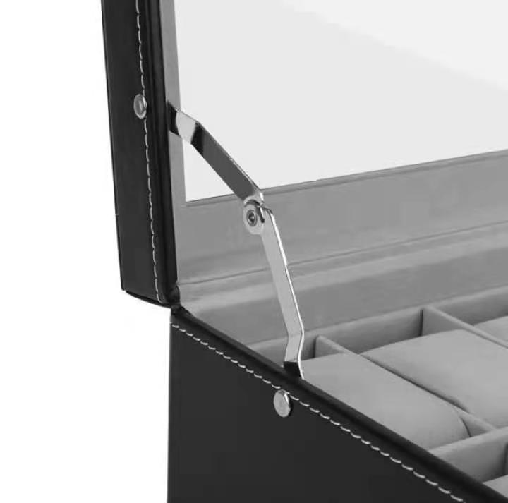 Watch Box Double Layer 12 Slots Leather Jewellery Organizer Storage ...