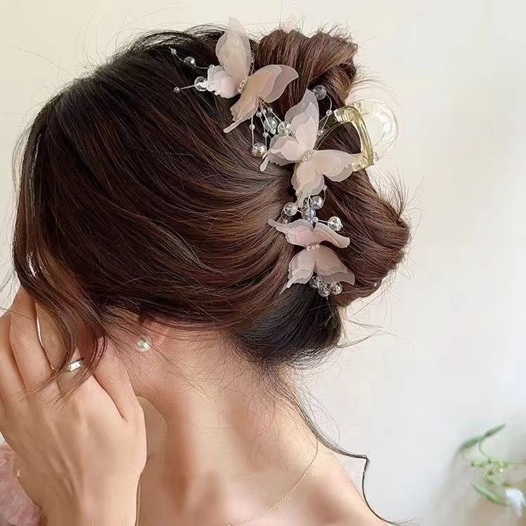 [Magpie] Butterfly Claw Clip Women's Large 2024 New Advanced Sweet Hair ...