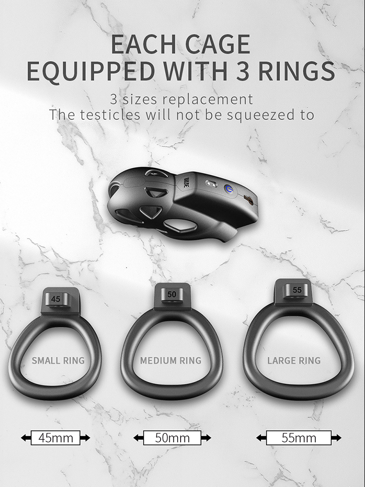 JEUSN Male electric shock Penis Chastity Cage APP remote control Lock ...