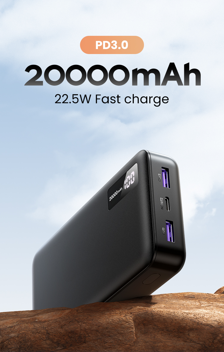 Ugreen 20000mAh 3-Ports, 10000mAh 2-Ports PD20W QC18W SCP22.5W Max Fast ...