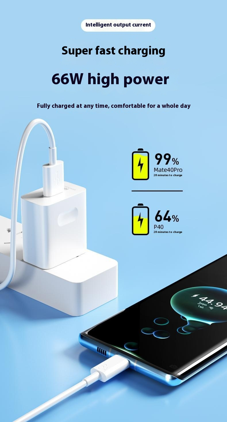 Fast Charger Power Adapter 66W Super Flash Charger US Plug 6A Type C ...