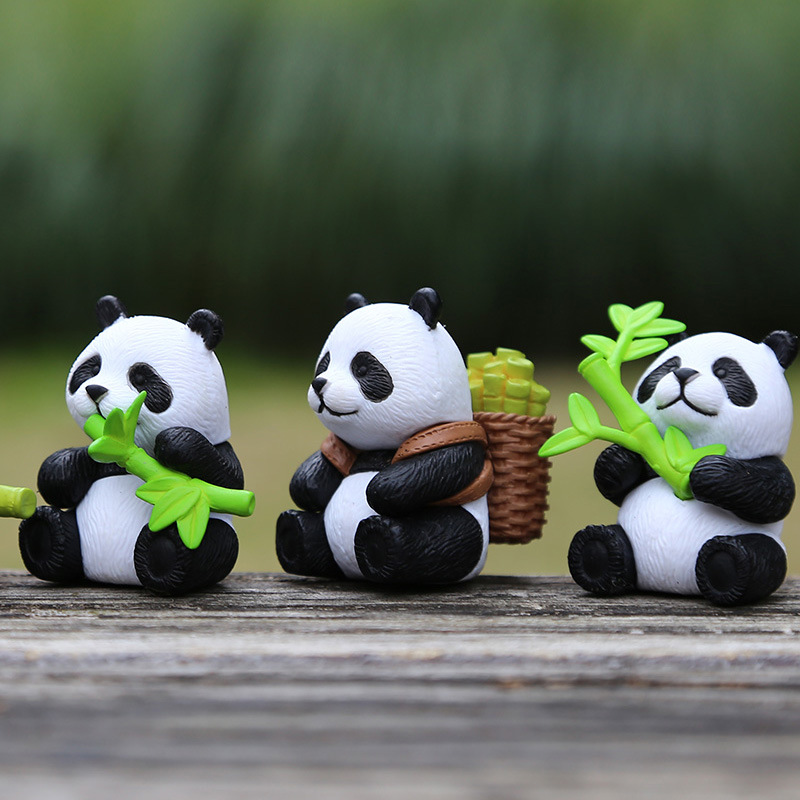 8Pcs/Set Cute Chinese Panda Bear Animal Mini Figures Collectible Toys ...