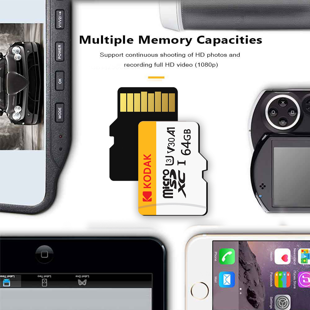 KODAK MicroSD Card Red Memory Card Class10 32GB 64GB 128GB 256GB U3 4K ...