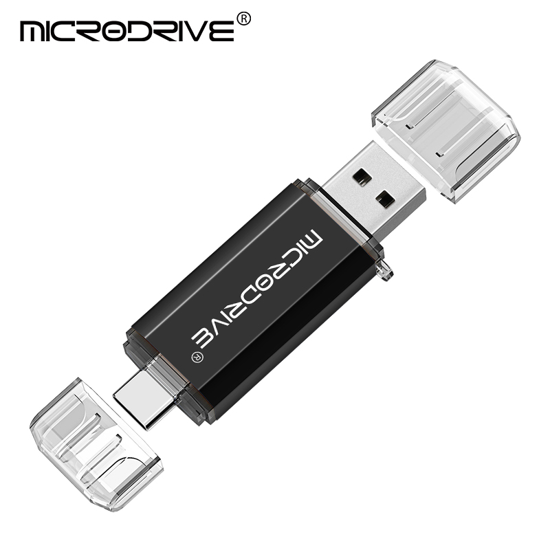 Metal OTG 2 IN 1 Type C pen drive 128GB usb memory stick 4GB 8GB 32GB ...