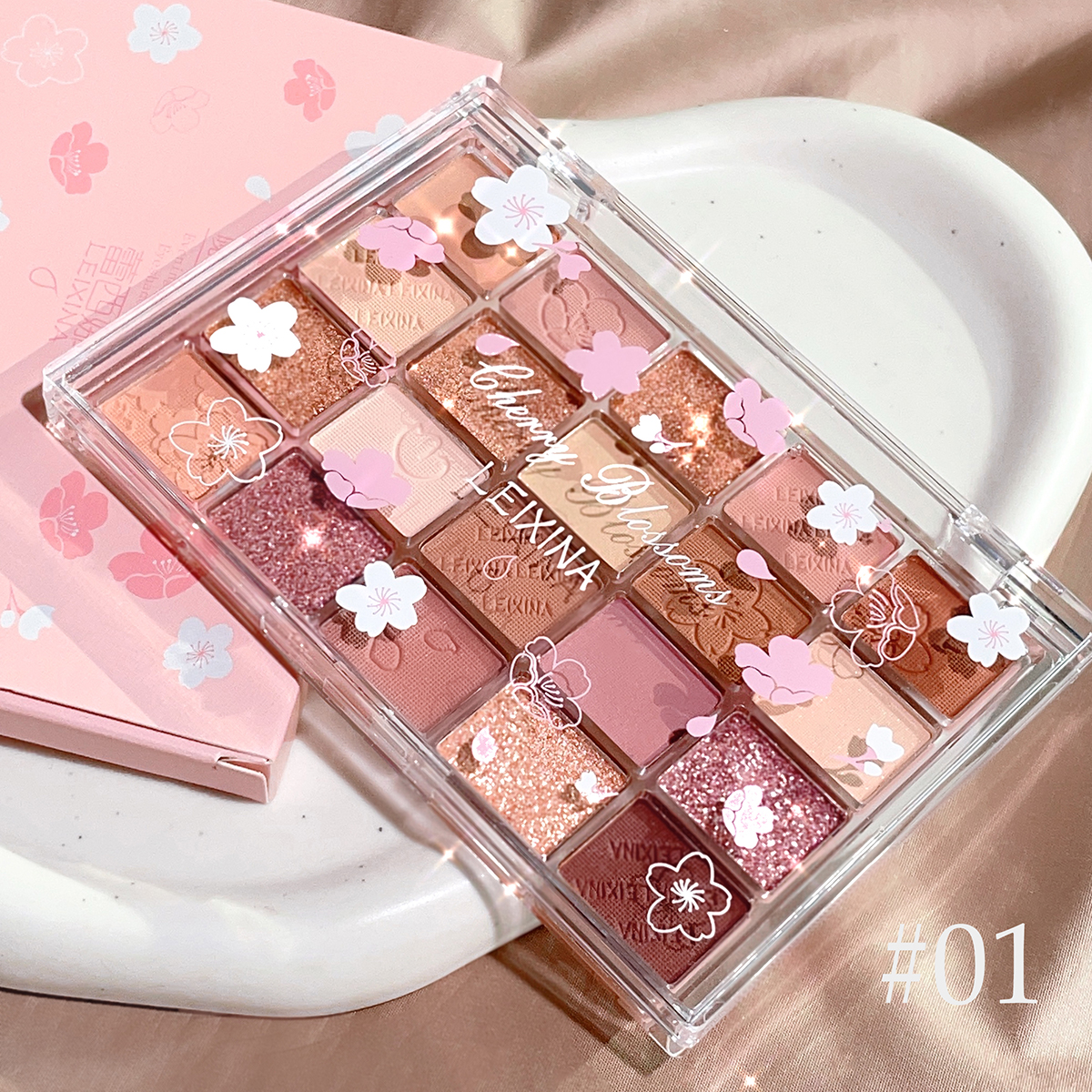 20 Color Eyeshadow Palette Sequins Glitter Pearlescent Matte ins Makeup ...