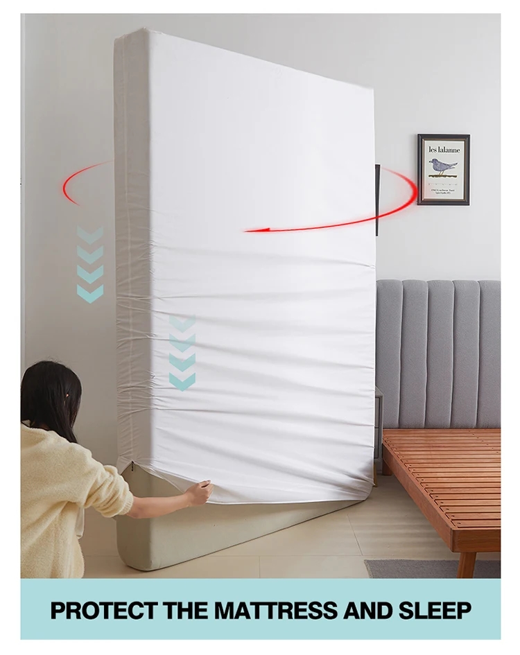 6-Sides Fully Enclosed Waterproof Mattress Cover with Zipper Waterproof ...