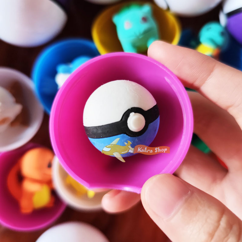 Pokemon Eraser Pokeball Blind Box Pikachu Squirtle Bulbasaur Surprise ...