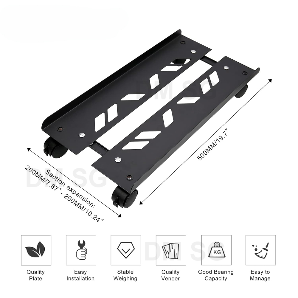 [SG Ready Stock] Metal Computer CPU Roller Stand Adjustable Cpu Stand ...