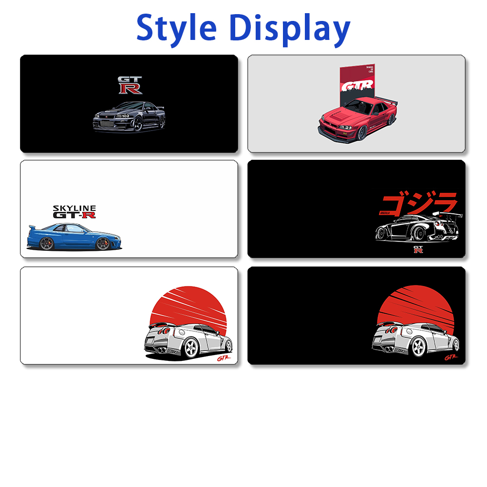 Mouse Pad Gaming Desk Mat JDM Super Racing Car GT-R R35 Waterproof Anti ...