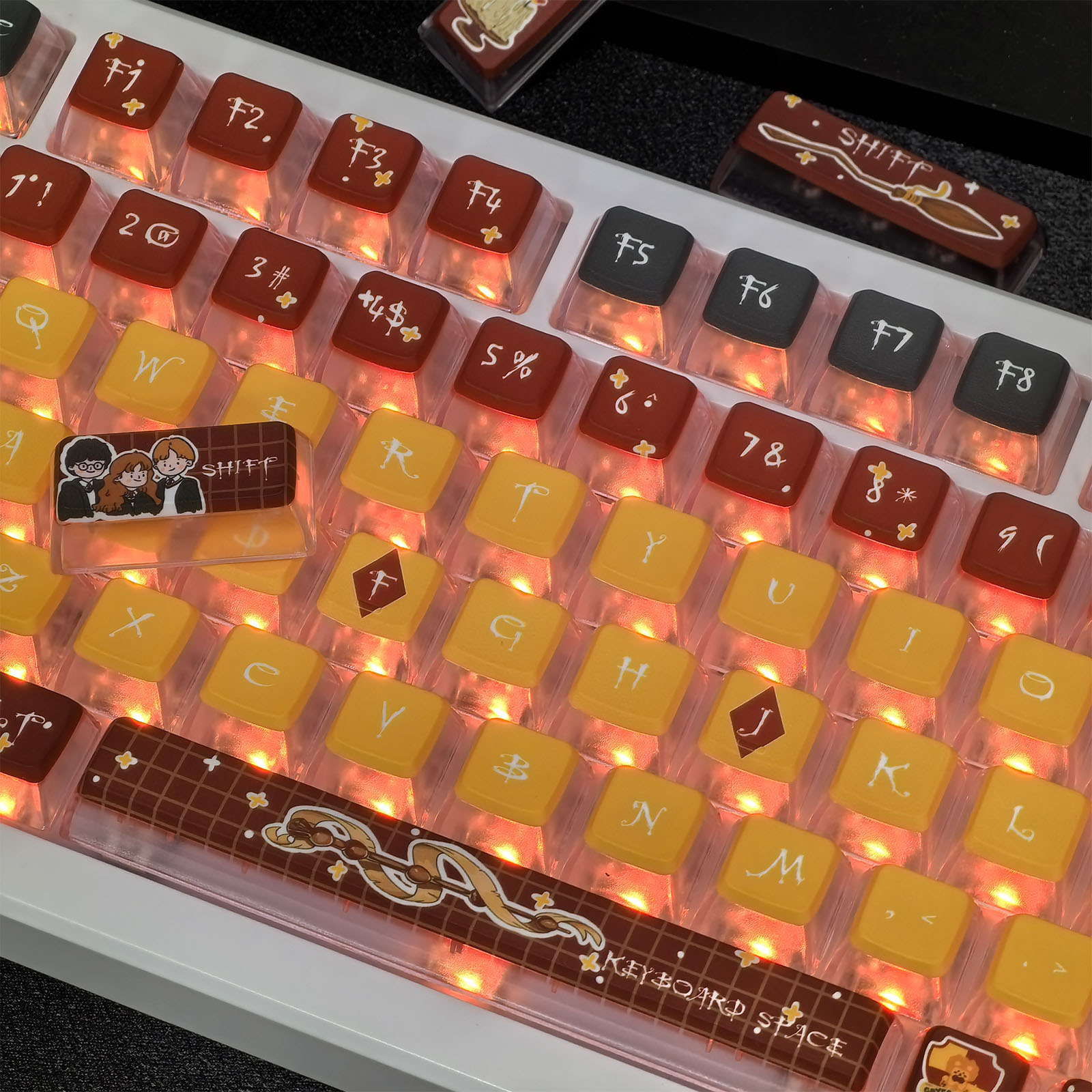 Harry Potter Theme Pudding Translucent Keycaps 116 Keys ASA Profile ...