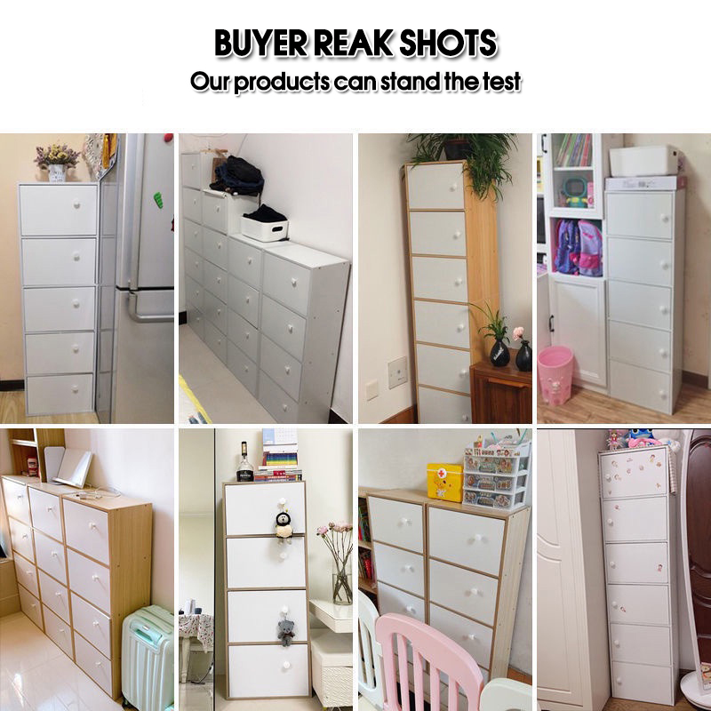 Syezyo Wooden Storage Cabinet With Door Bedroom & Living Room Side ...