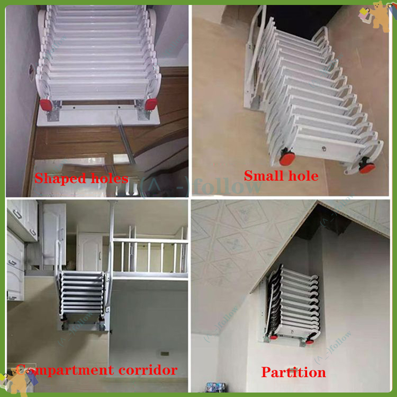 Syezyo Outdoor telescopic ladder Outdoor Retractable Staircase Attic ...