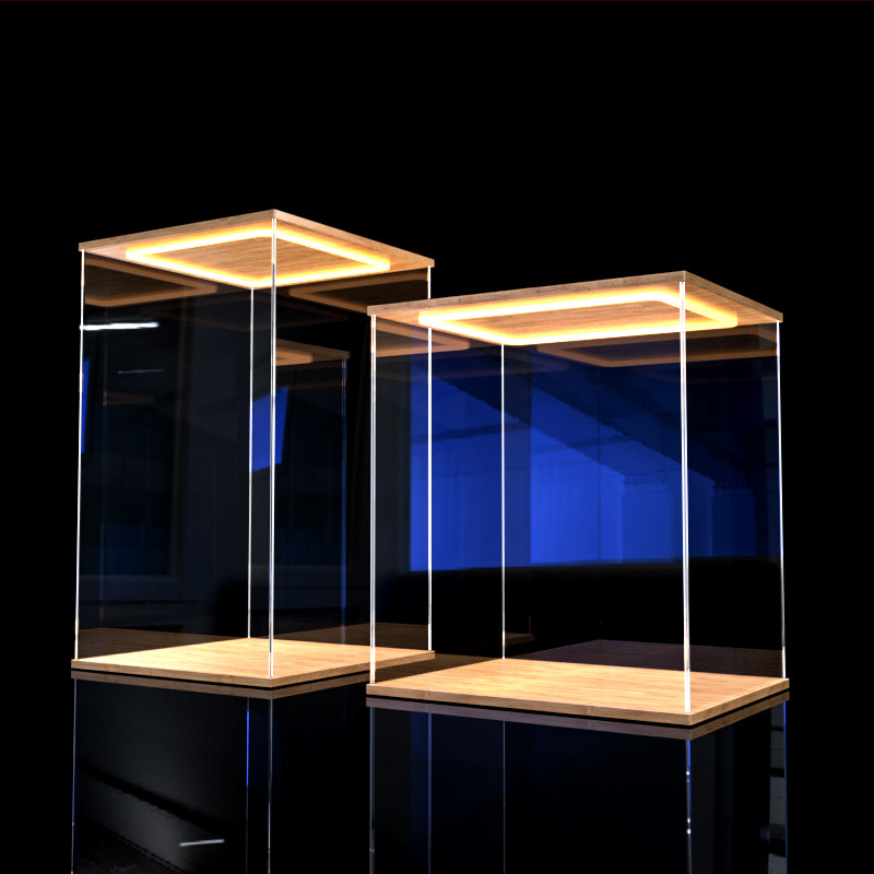 LED Light Display Box For 400% MOYYL/DIMOO/SP Wood Base Stackable With ...