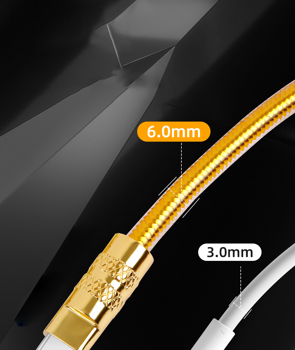 300W 3 In 1 Zinc Alloy Super Fast Charge Cable USB Fast Charging Wire ...