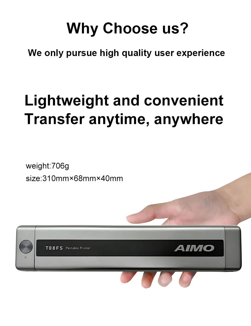 AIMO T08FS Tattoo Wireless Bluetooth Thermal Printer Machine Tattoo ...