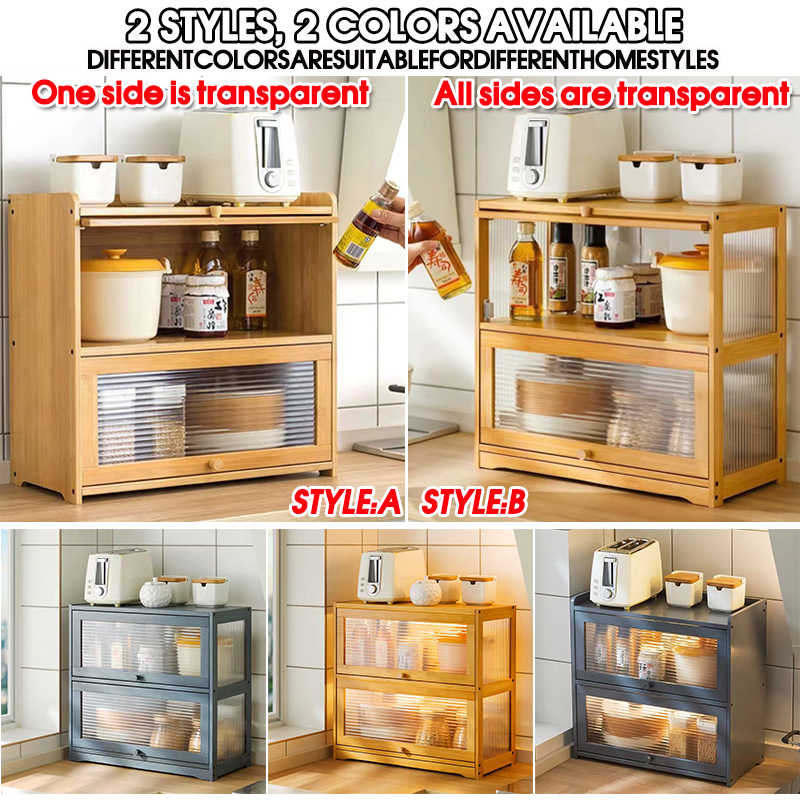 Transparent Kitchen Shelf Cup Holder Seasoning Rack Table Top Cabinet ...