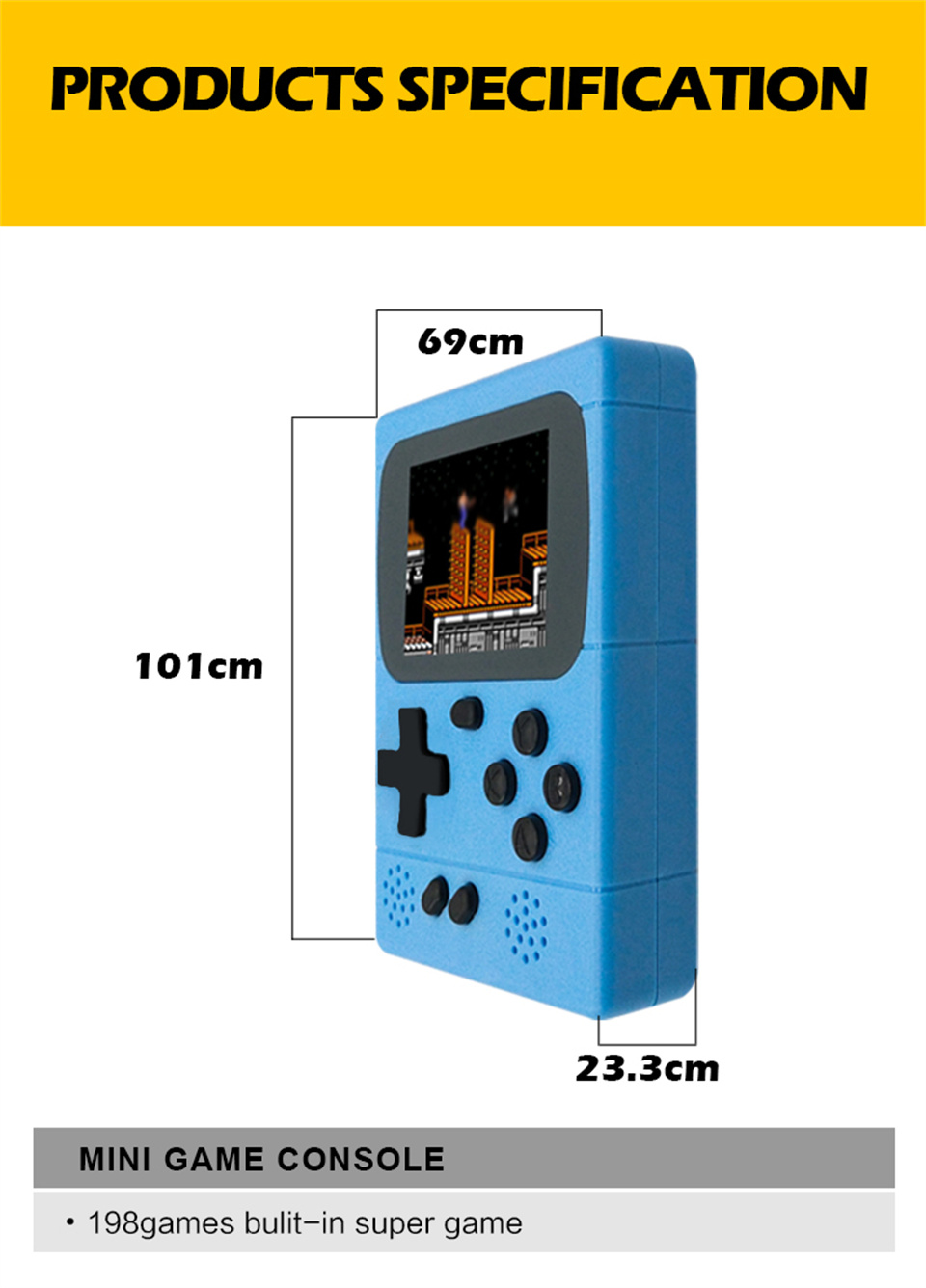 Classic 198 games buy in super game Retro children's classic mini ...